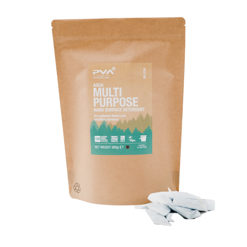 Eco Hard Surface Cleaner Paper Soluble Sachets 10L (Pack of 60) | Duckworth