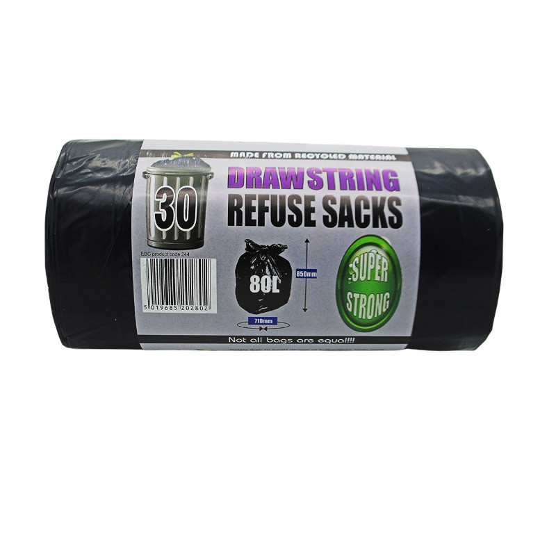 Drawstring Bin Bags On A Roll (Pack of 30) | Duckworth